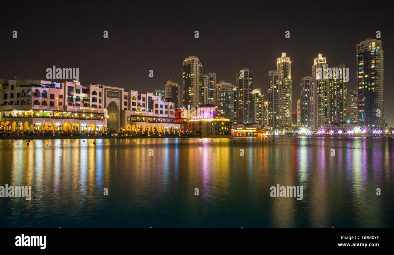 Downtown Dubai, Festival of Light, Dubai, UAE Stock Photo - Alamy