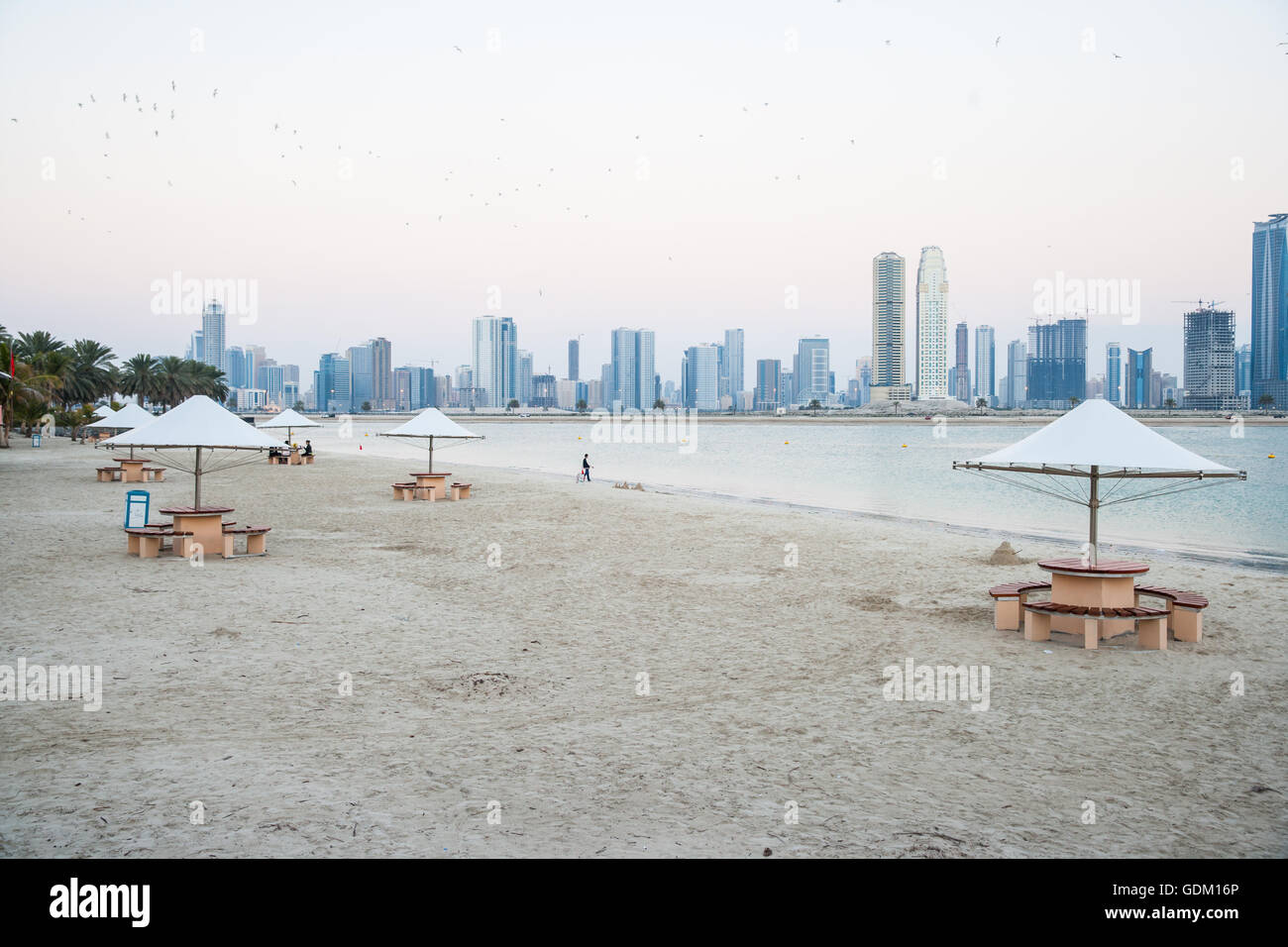 Mamzar Beach Park, Dubai, UAE Stock Photo - Alamy