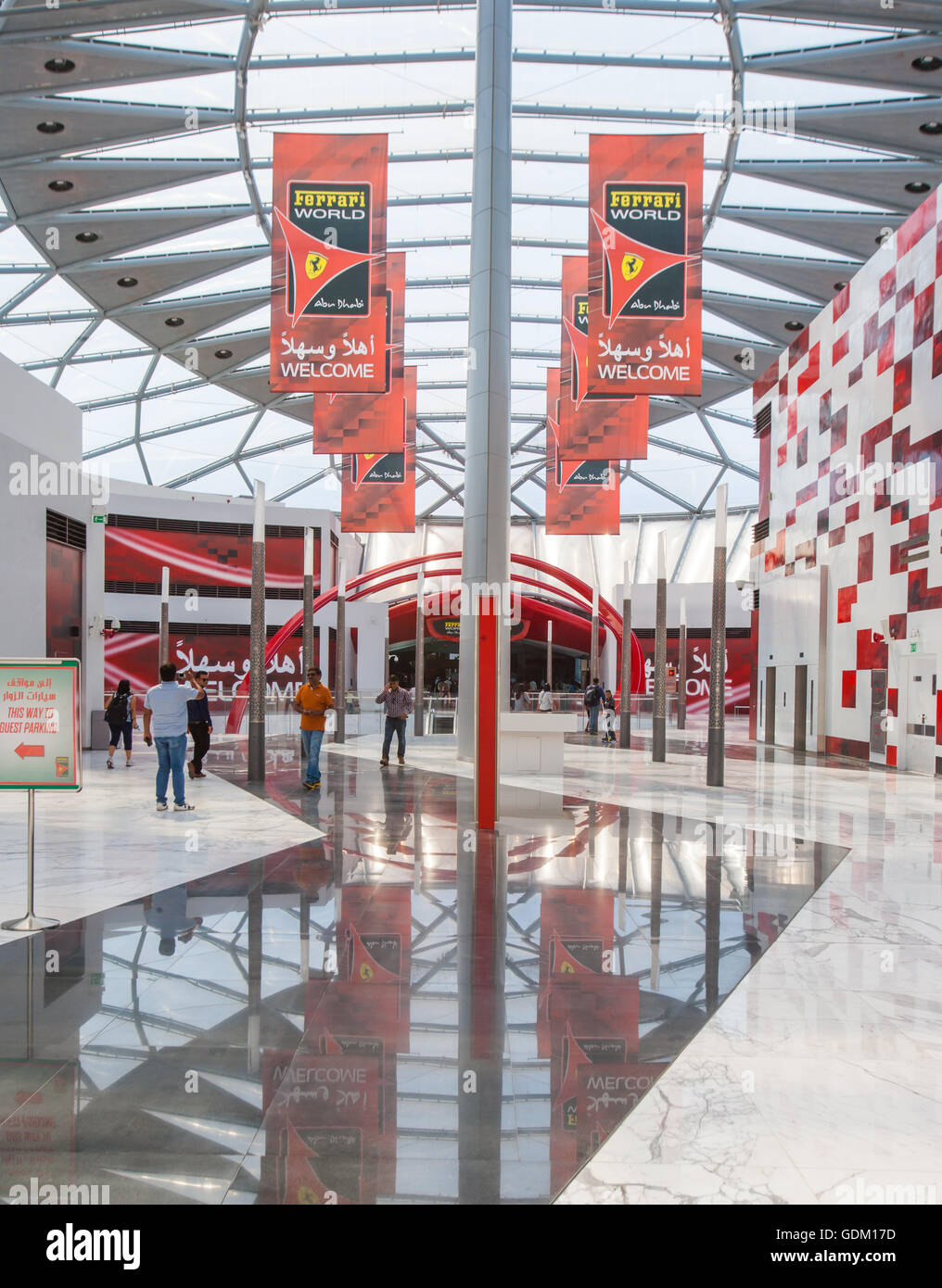 Ferrari World entrance, Abu Dhabi, UAE Stock Photo - Alamy