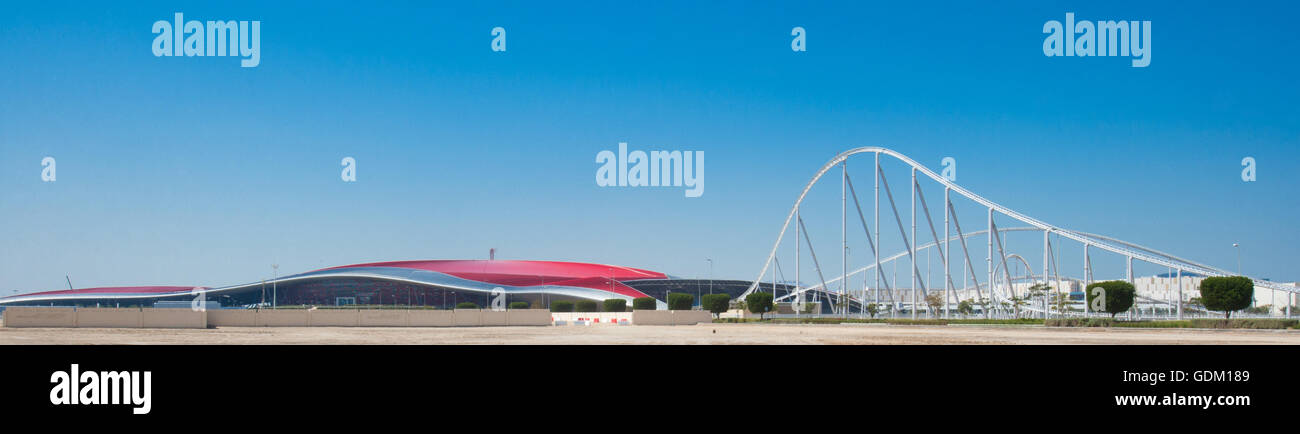Exterior shot of Ferrari World, Abu Dhabi, UAE Stock Photo - Alamy