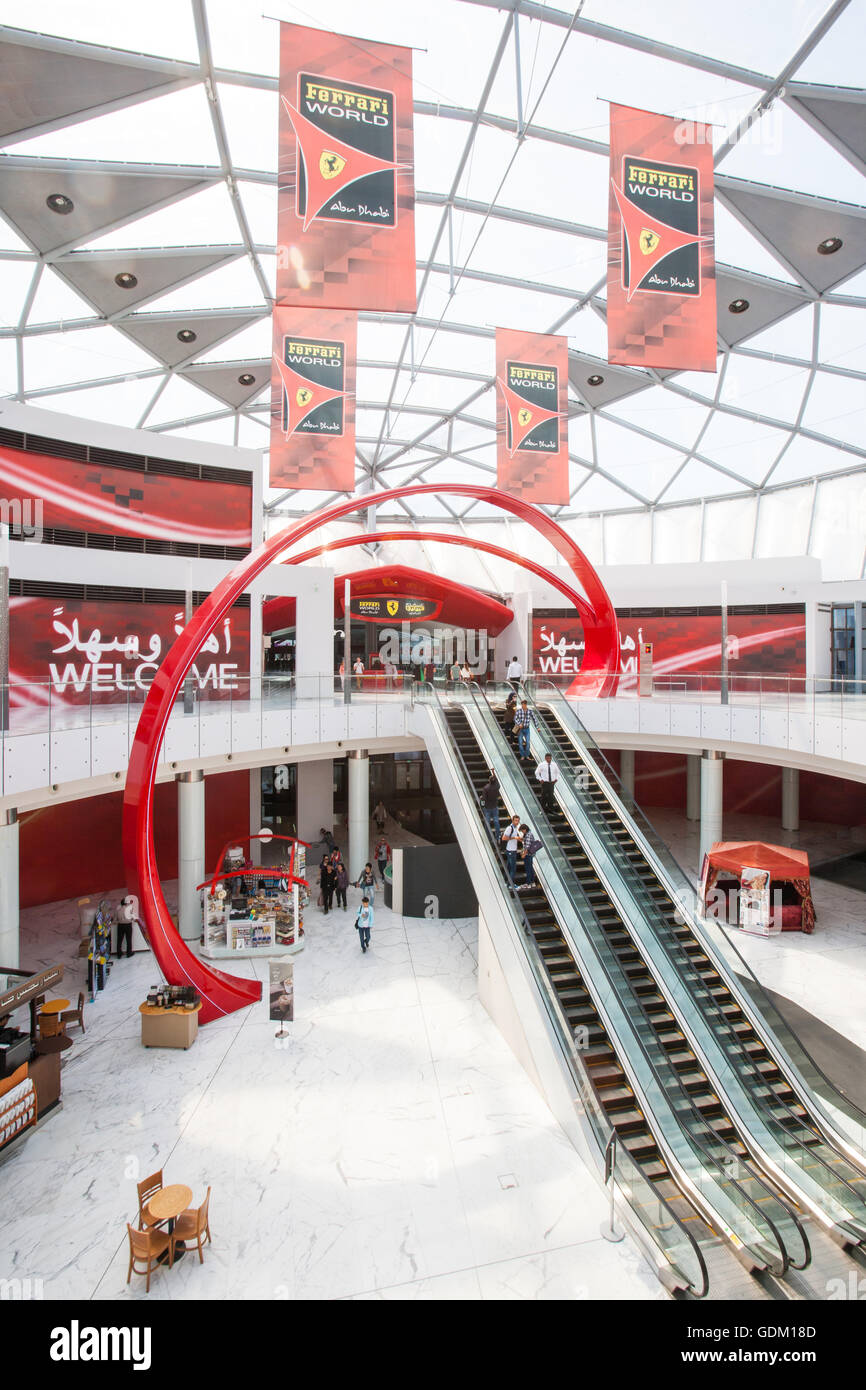Interior shots of Ferrari World, Abu Dhabi, UAE Stock Photo - Alamy