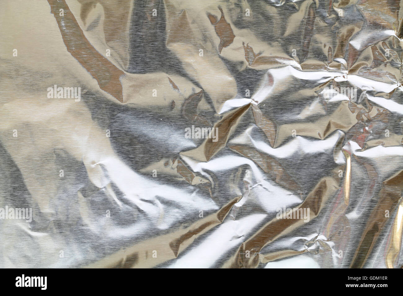 crumpled aluminium foil texture background Stock Photo - Alamy