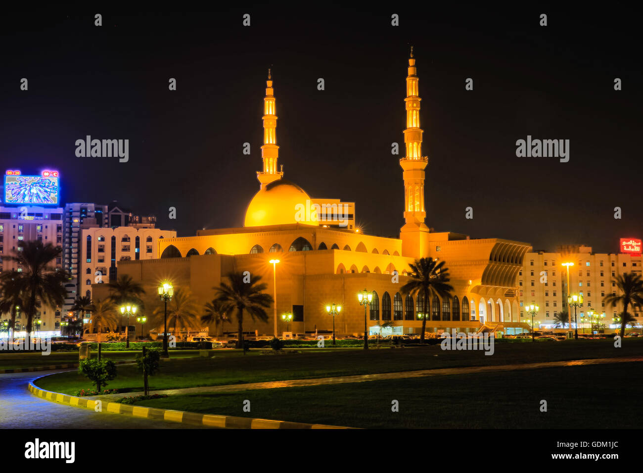 King Faisal Mosque in Sharjah, UAE Stock Photo - Alamy