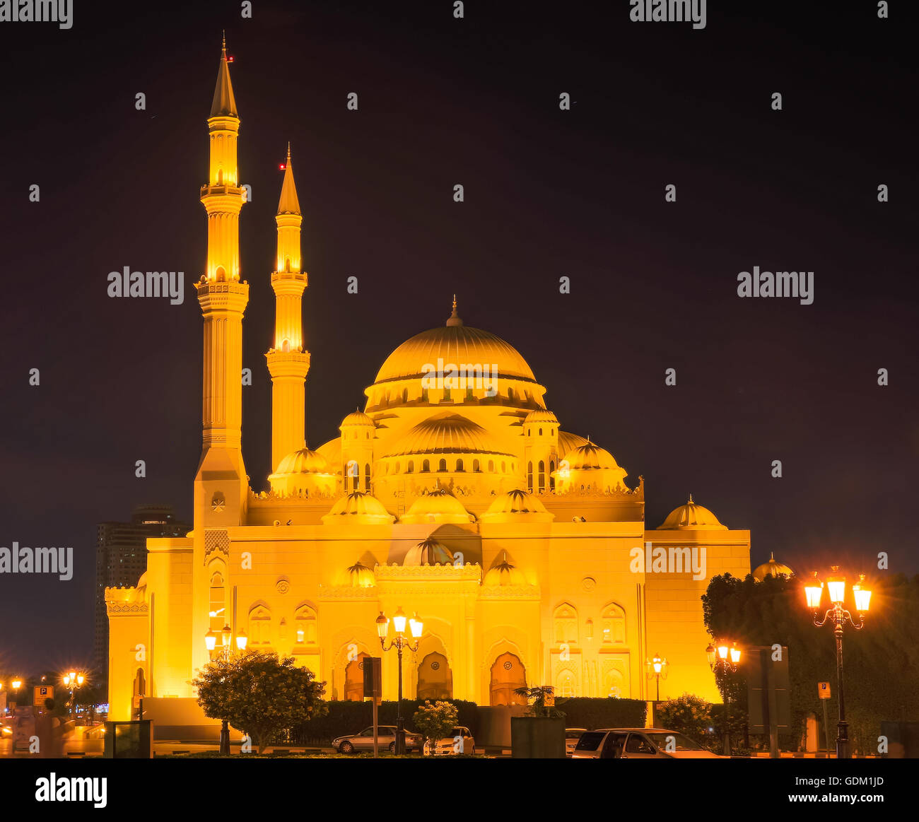 The King Faisal Mosque in Sharjah, UAE Stock Photo - Alamy
