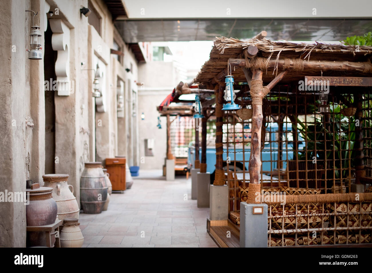 An exterior shot of Al Fanar restaurant, Dubai, UAE Stock Photo - Alamy