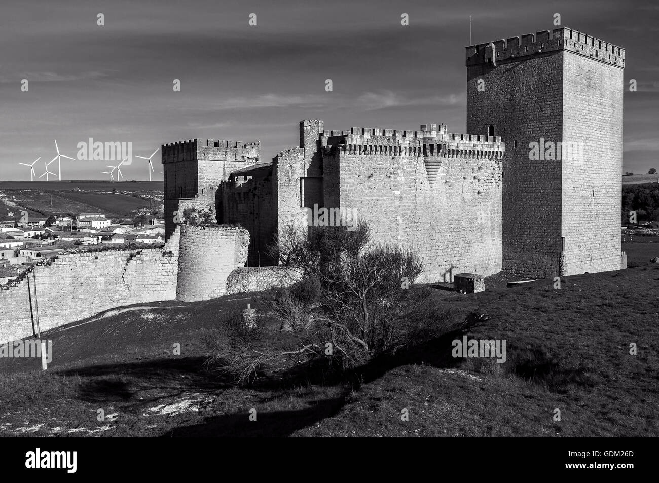 Medieval architecture castle ampudia hi-res stock photography and ...