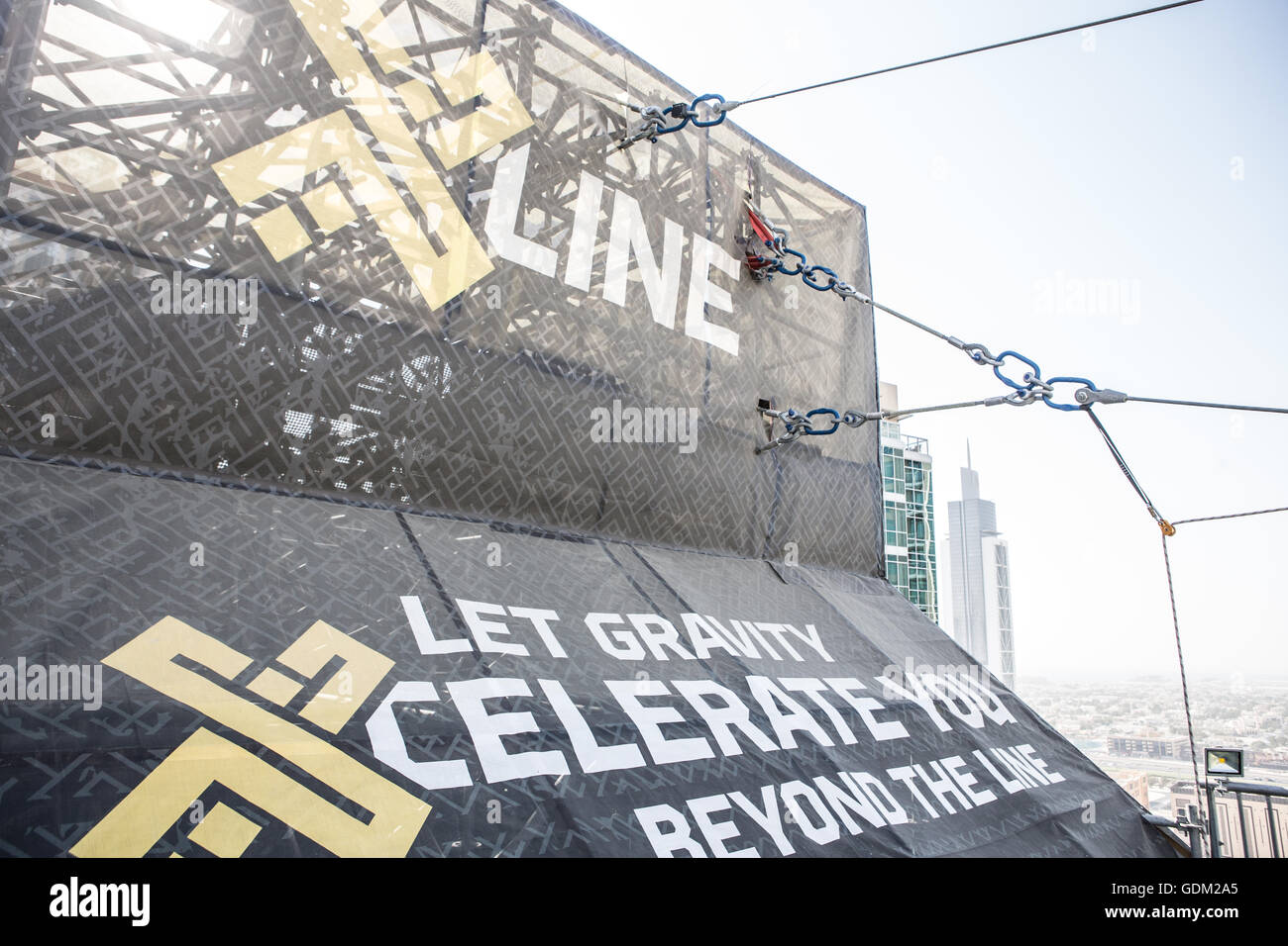 Xline zipline in downtown dubai hi-res stock photography and images - Alamy