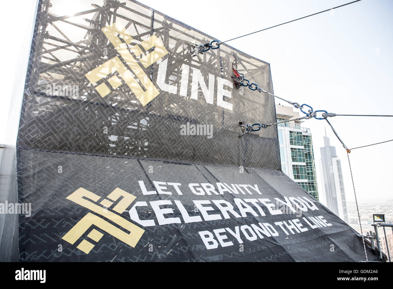 XLine zipline In Downtown Dubai Stock Photo - Alamy