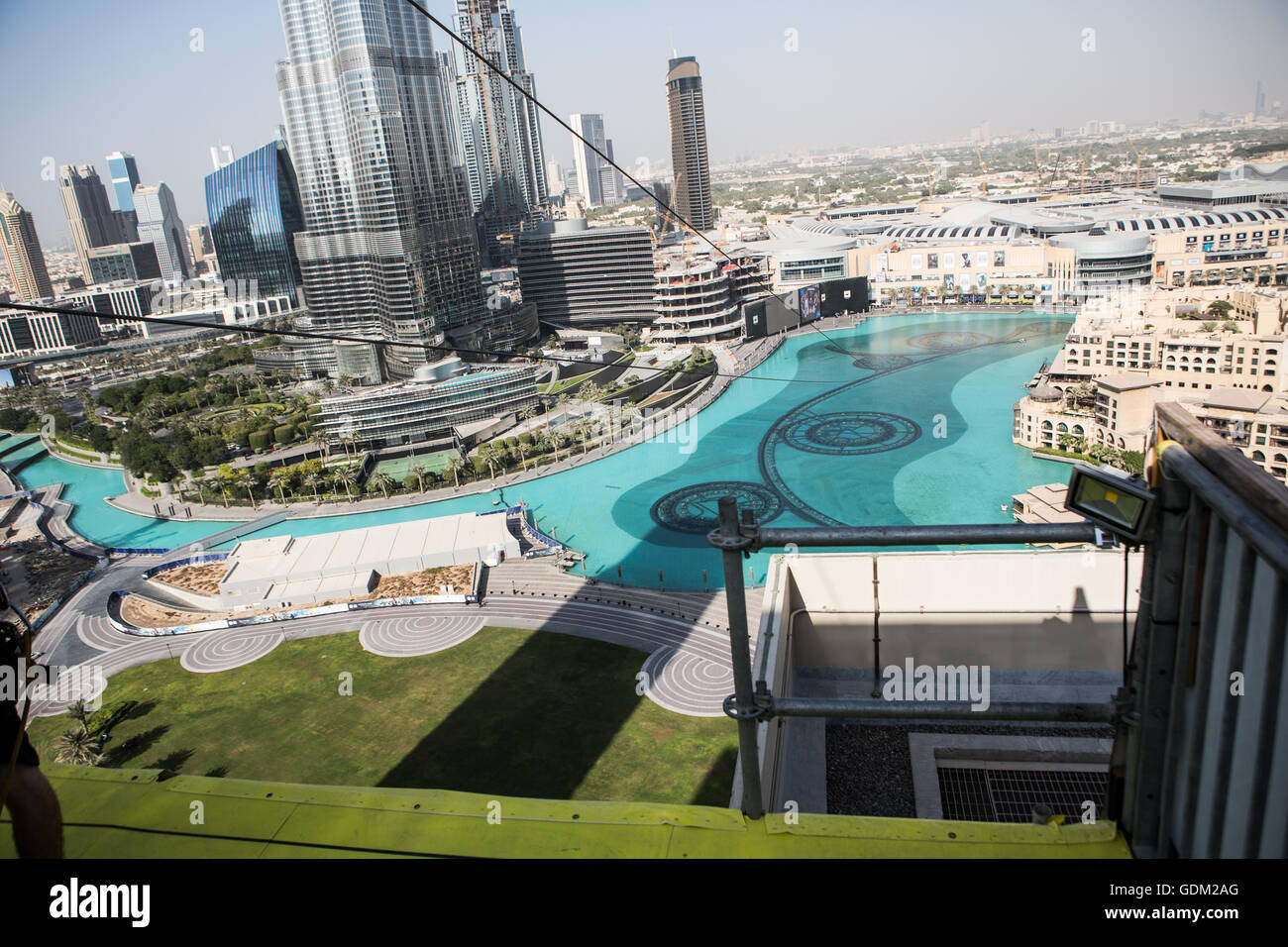 XLine zipline In Downtown Dubai Stock Photo - Alamy
