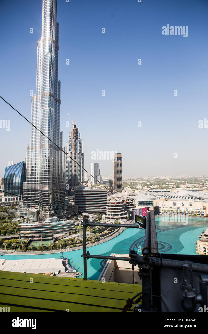 XLine zipline In Downtown Dubai Stock Photo - Alamy