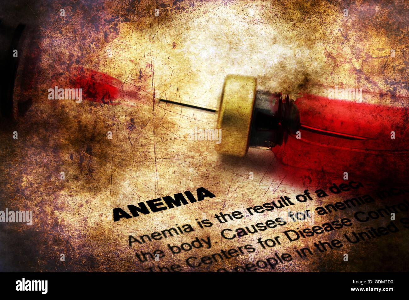 Anemia concept on grunge background Stock Photo - Alamy