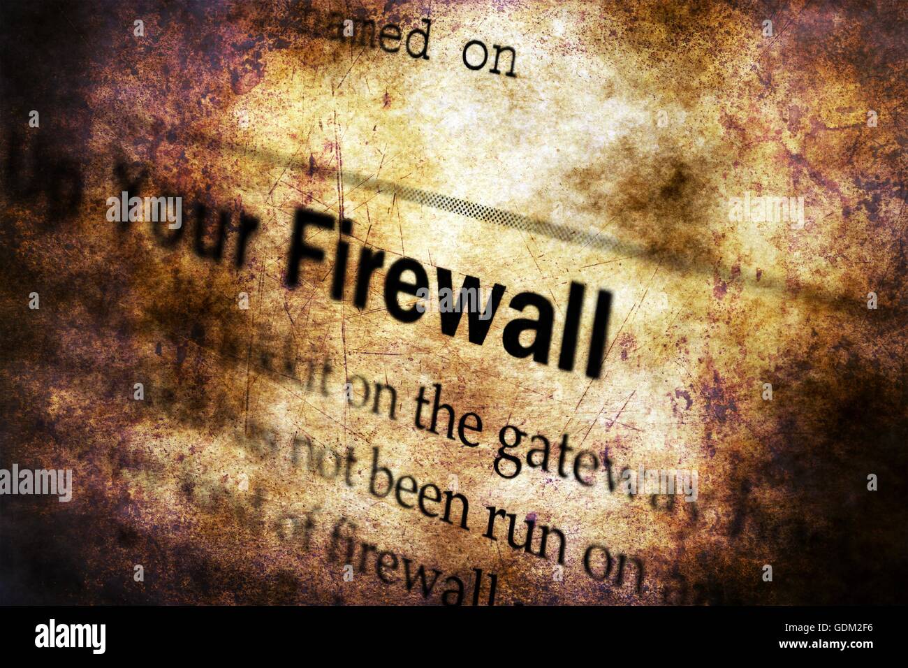 Firewall text on grunge background Stock Photo - Alamy