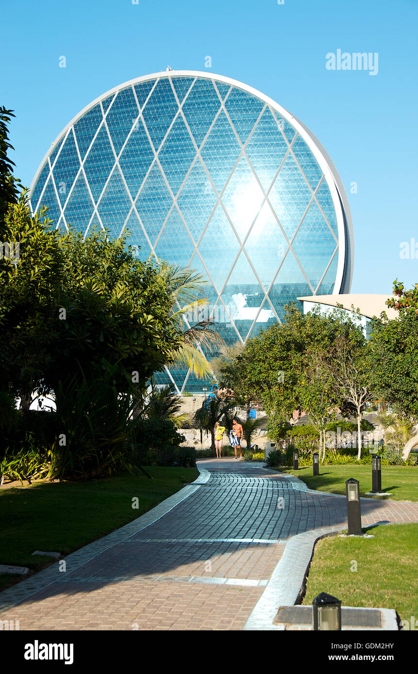 The Aldar headquarters building in Abu Dhabi Stock Photo - Alamy