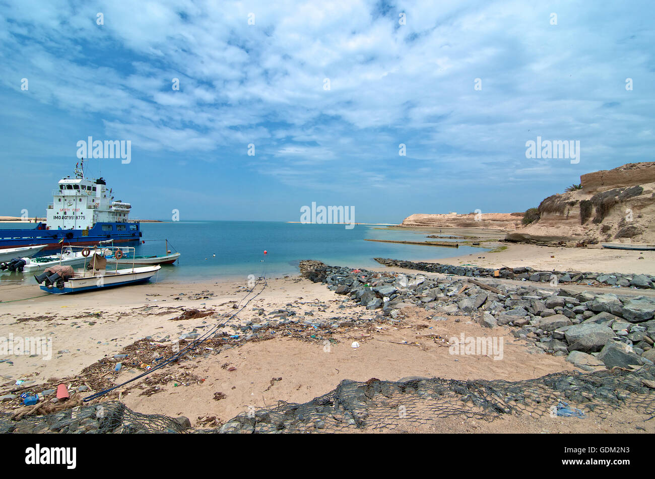 A small ferry port in Western Abu Dhabi region Stock Photo - Alamy