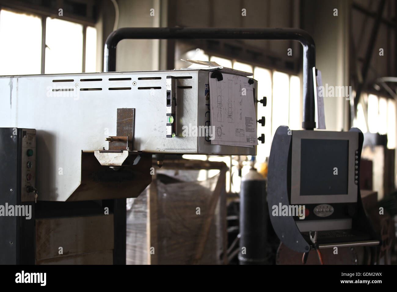 terminal machine tool with a drawing for the production of parts Stock ...