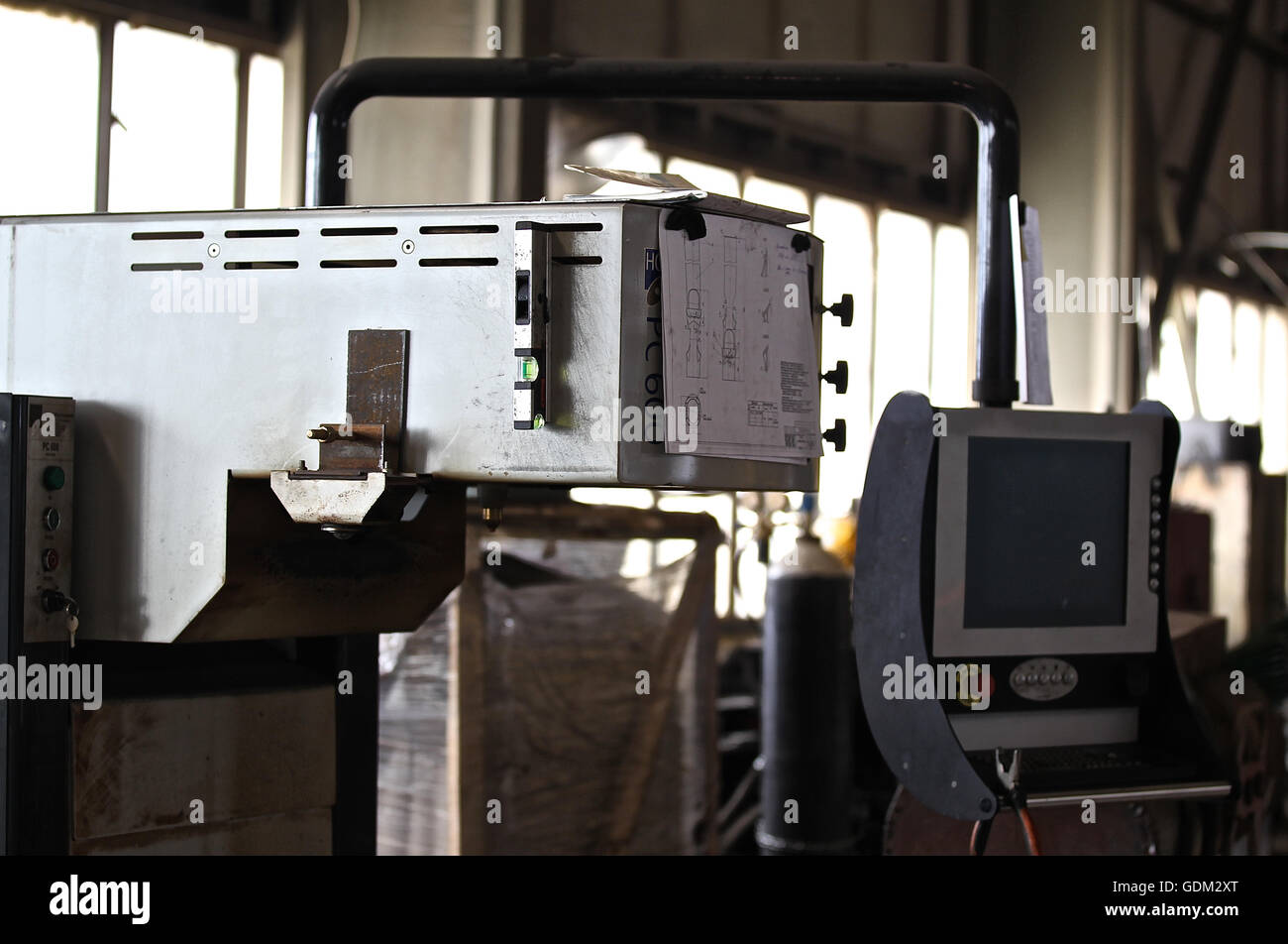 terminal machine tool with a drawing for the production of parts Stock ...