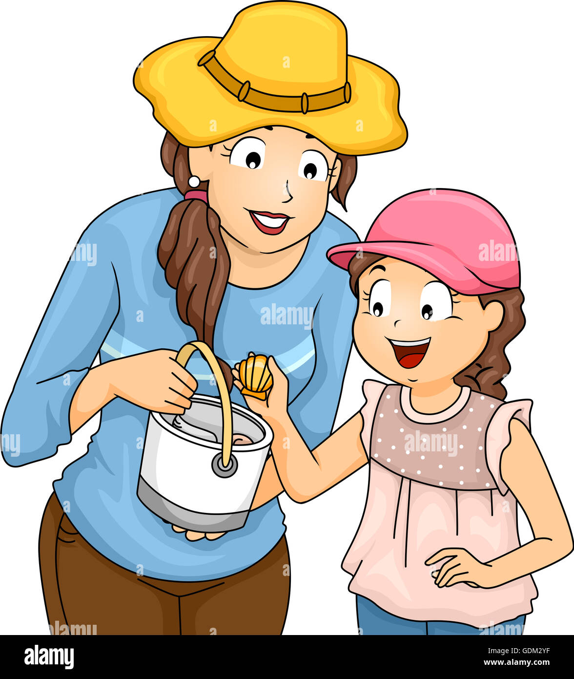 Collecting Shells Clipart Images