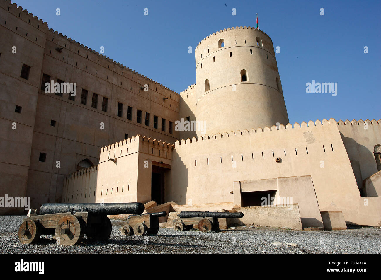 Cannons in the grounds of Rustaq Fort, reputedly one of Oman's oldest ...