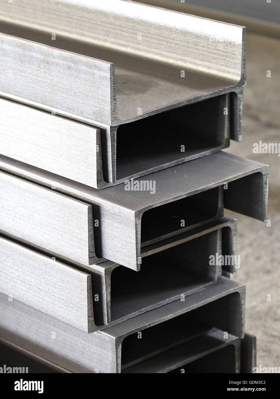 metal profile channel for use in structures, warehouse Stock Photo - Alamy