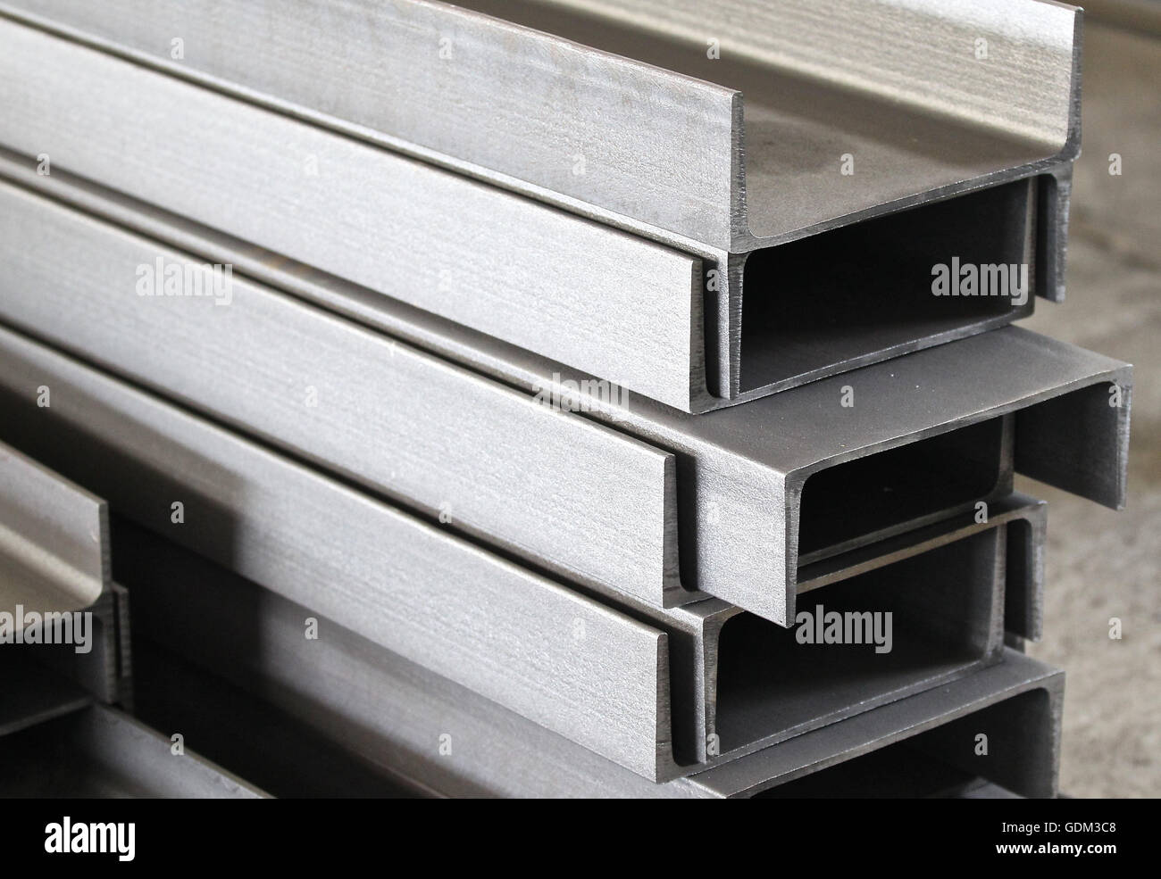 metal profile channel for use in structures, warehouse Stock Photo - Alamy