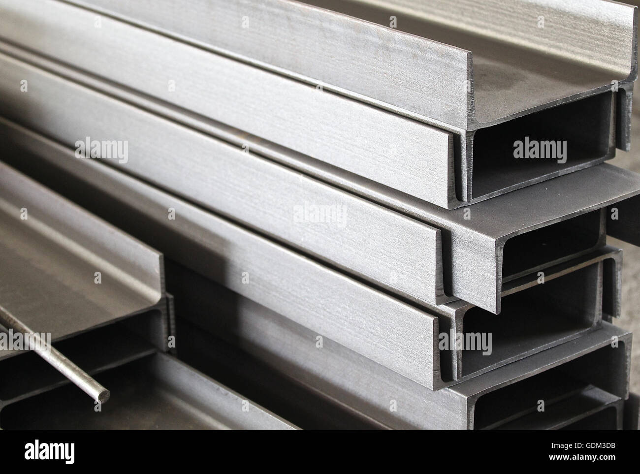 metal profile channel for use in structures, warehouse Stock Photo - Alamy