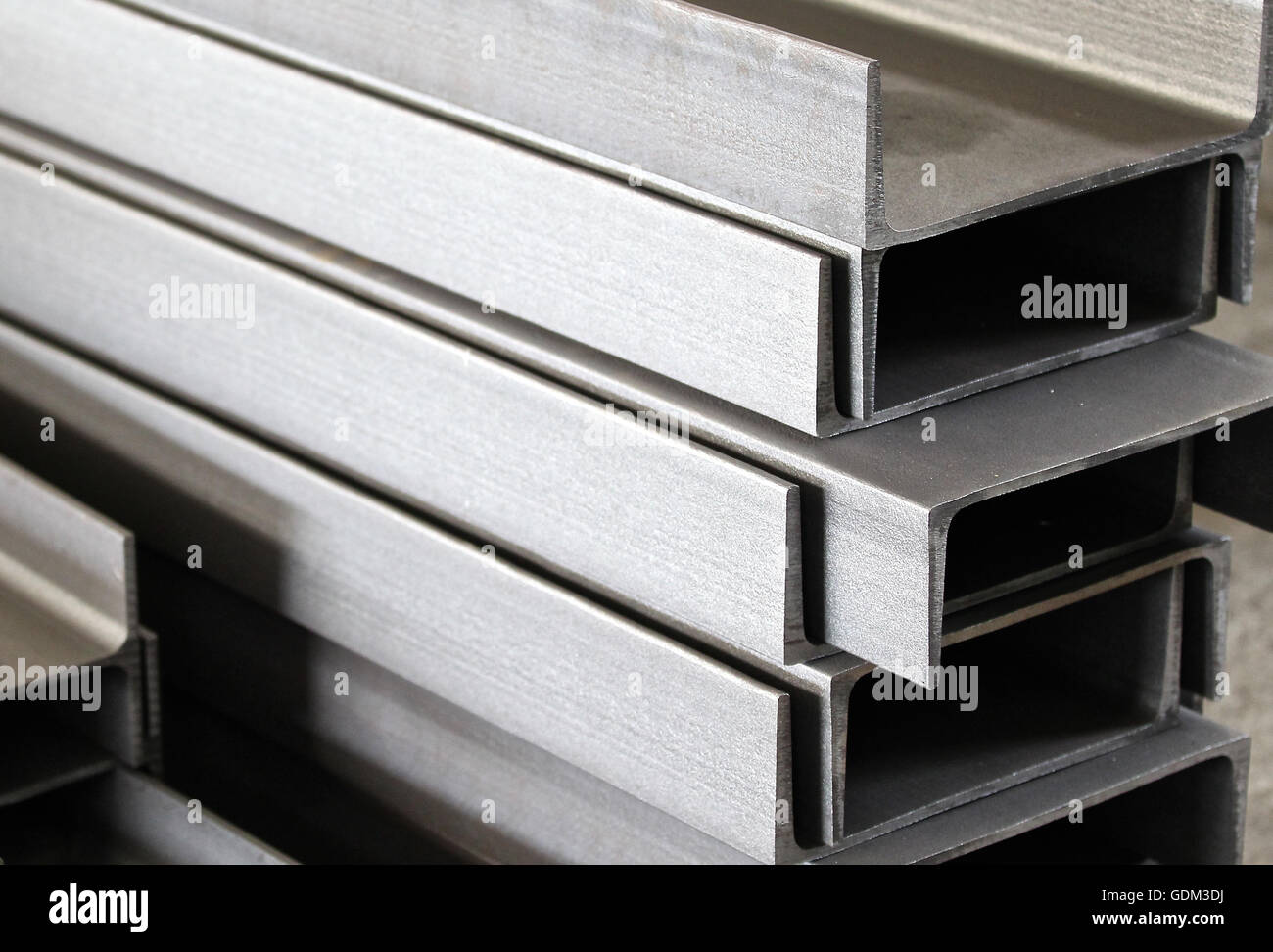 metal profile channel for use in structures, warehouse Stock Photo - Alamy