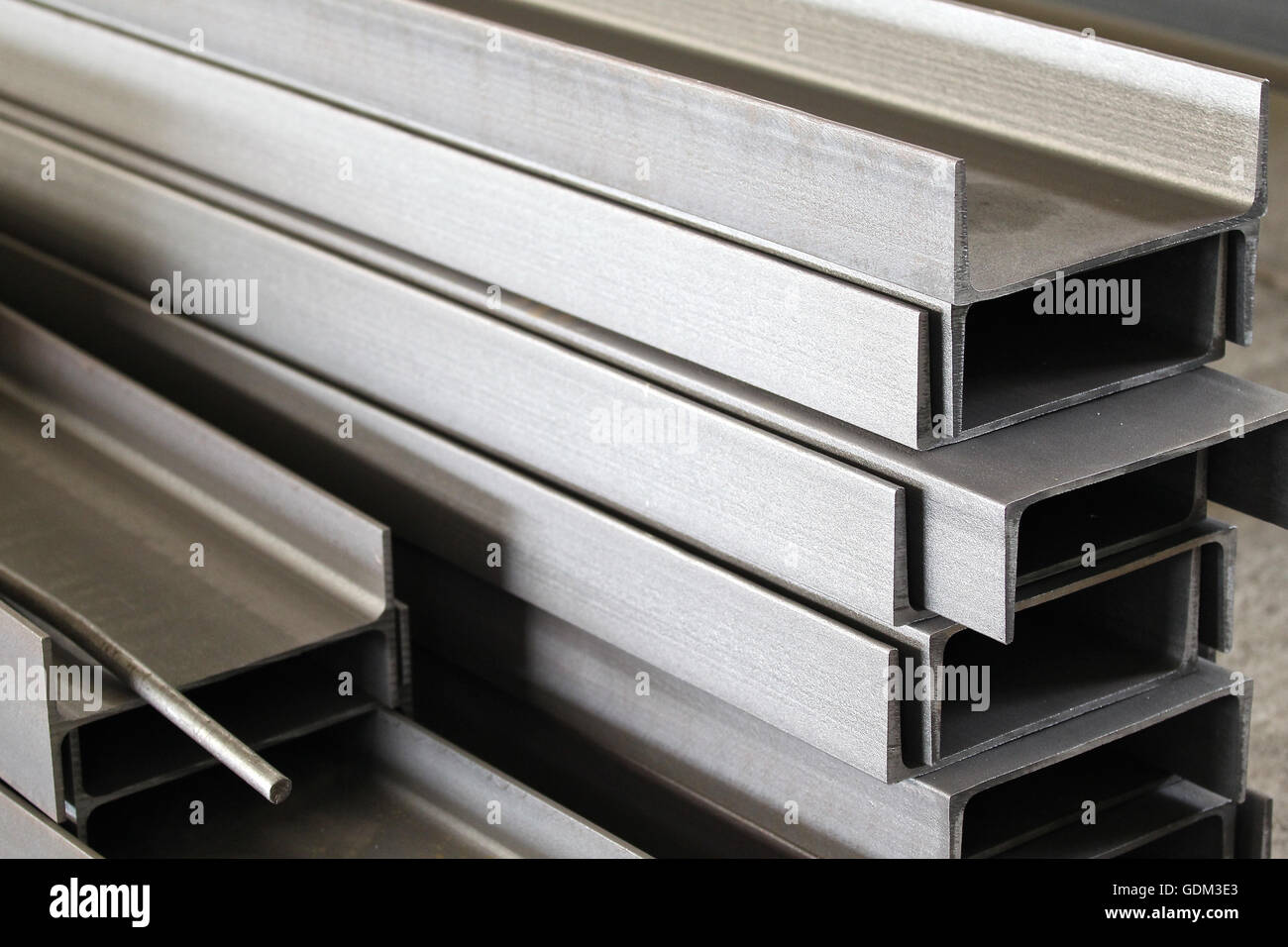 metal profile channel for use in structures, warehouse Stock Photo - Alamy