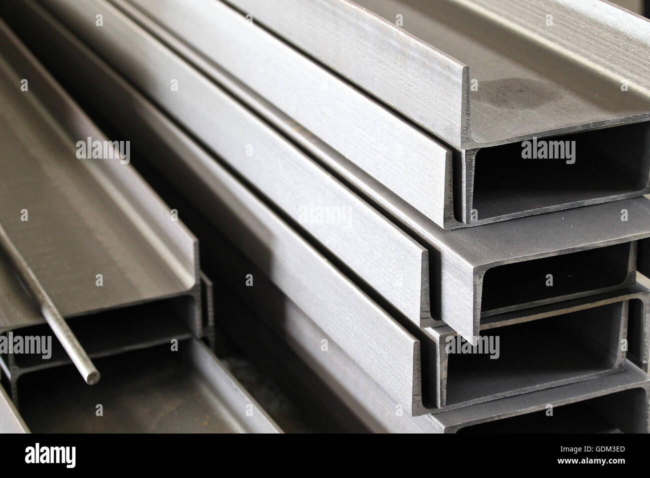 metal profile channel for use in structures, warehouse Stock Photo - Alamy