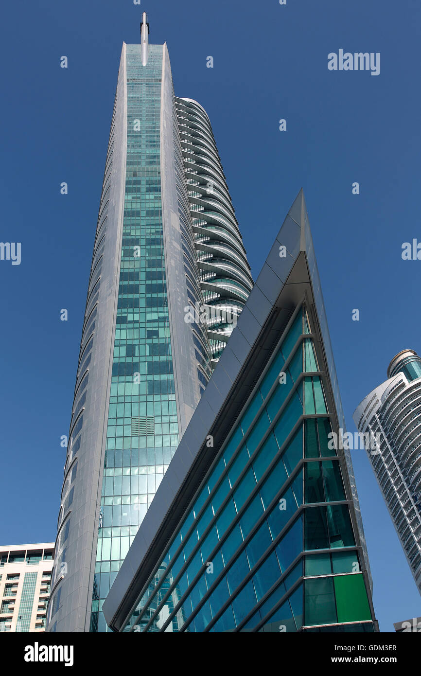 Alma Tower in Jumeirah Lake Towers, Dubai, UAE Stock Photo - Alamy