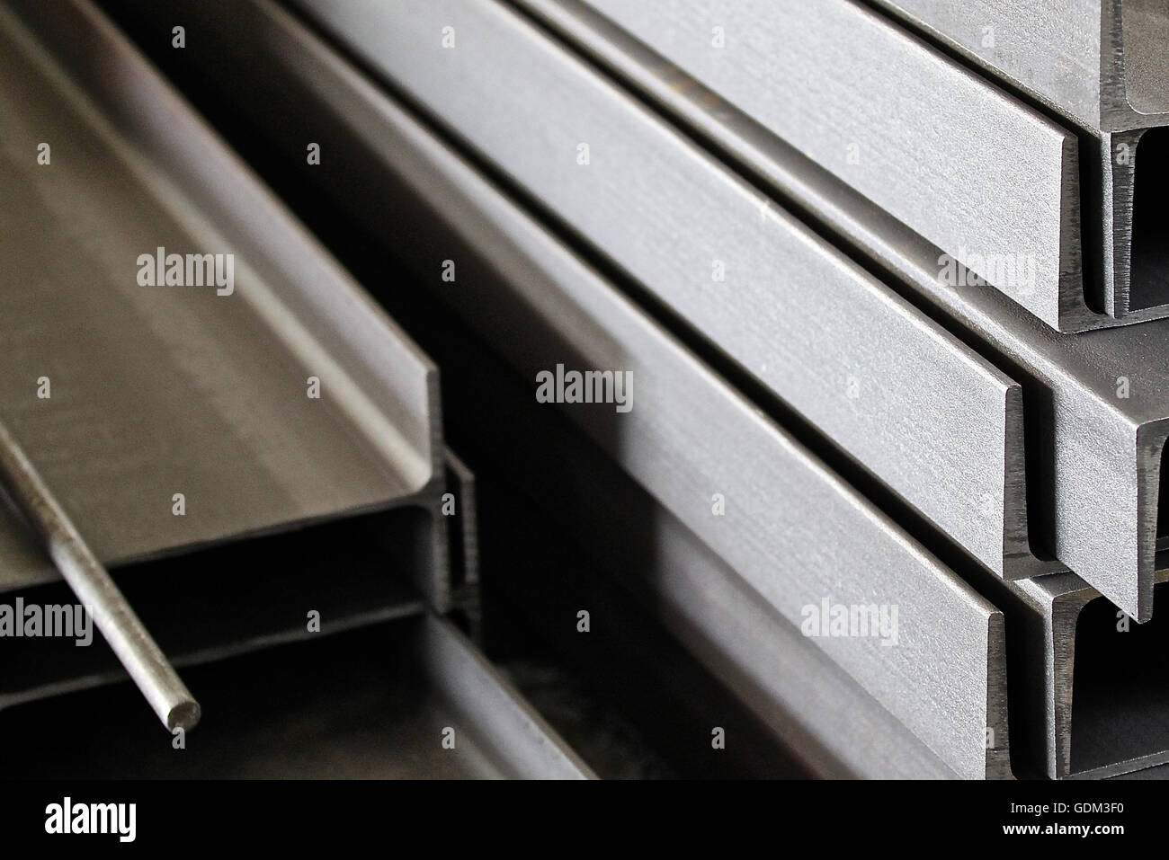 metal profile channel for use in structures, warehouse Stock Photo - Alamy