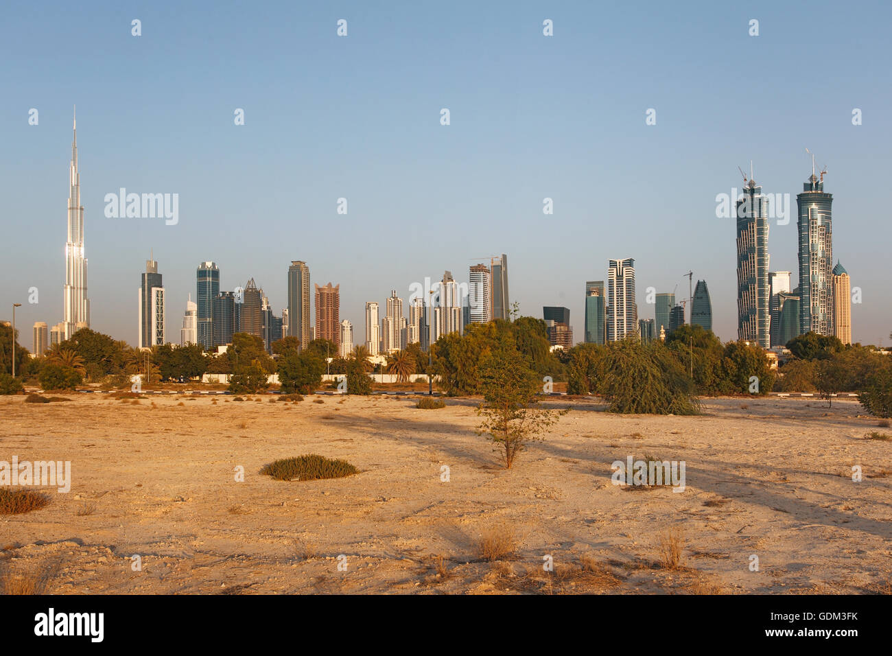 Skyline of Sheikh Zayed road, Dubai, UAE Stock Photo - Alamy