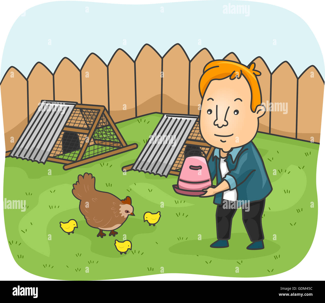 Feeding Chickens Clipart