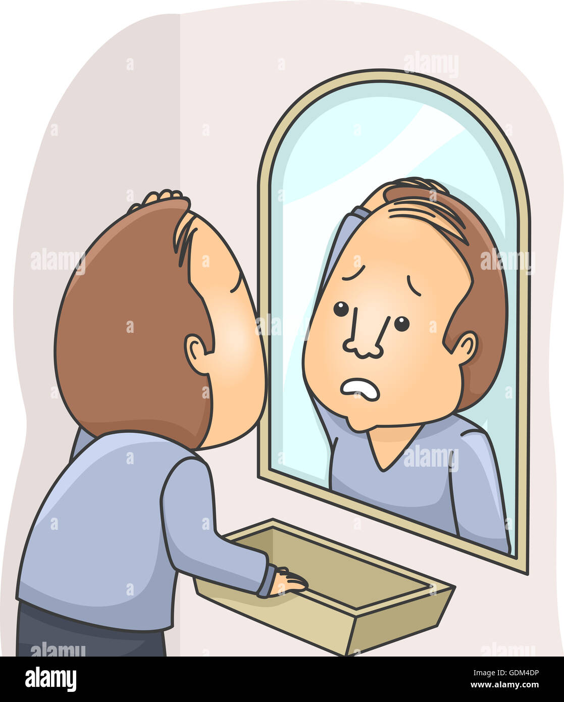 Cartoon anxious man hi-res stock photography and images - Alamy