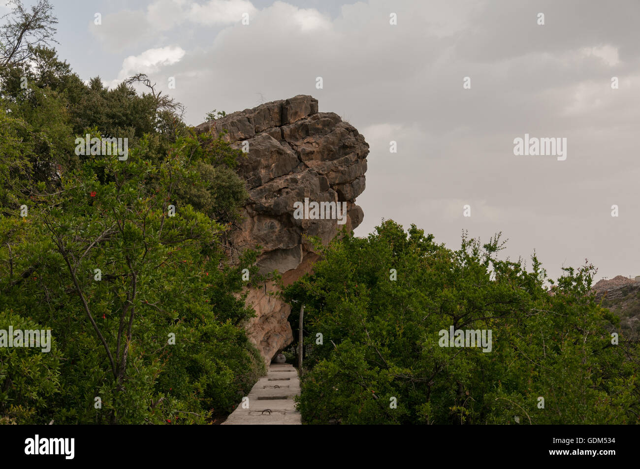 Rock formation in Jebel Akhdar mountains, Oman Stock Photo - Alamy