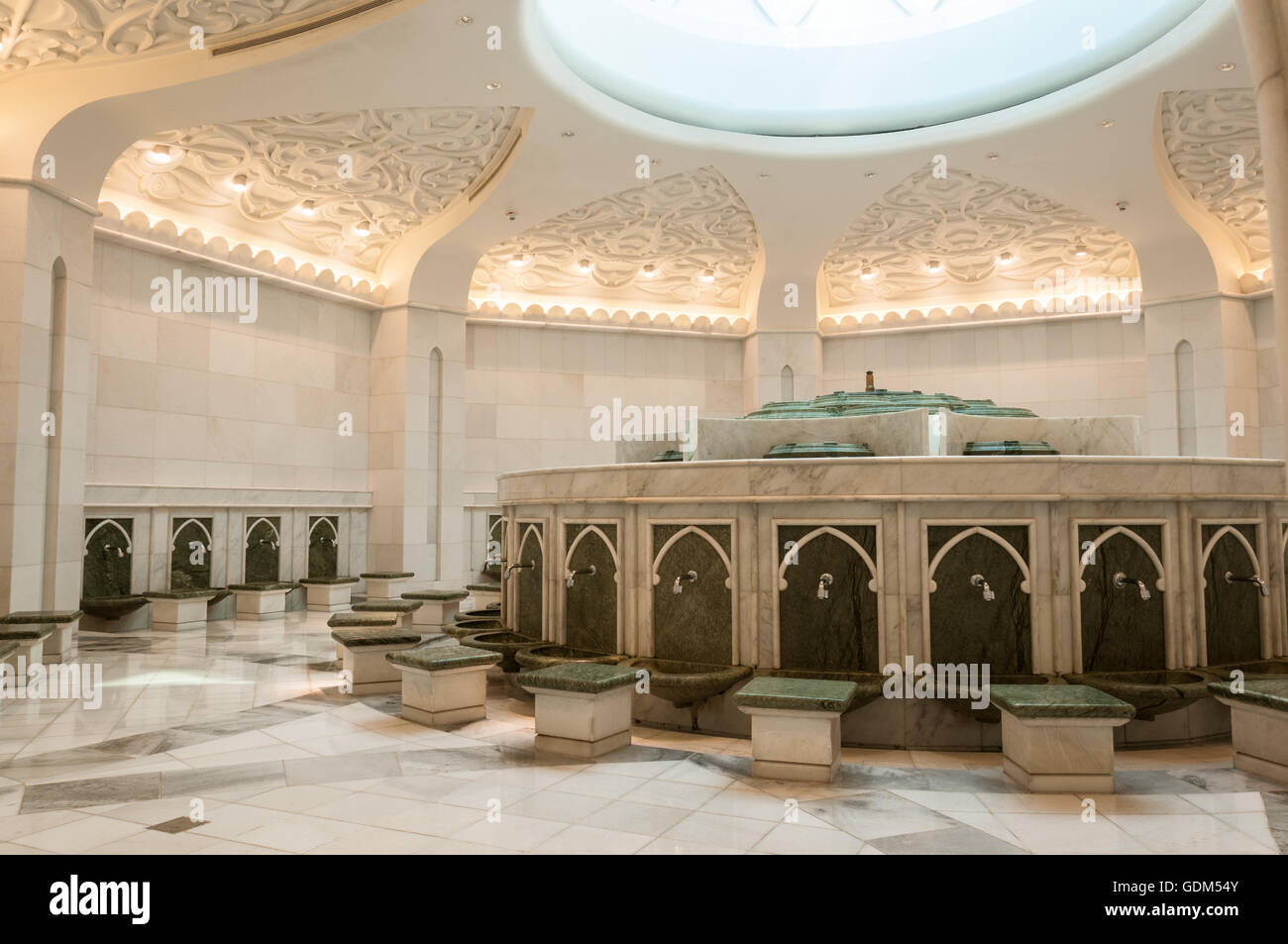 Ablution area inside the Sheikh Zayed Grand Mosque in Abu Dhabi Stock ...