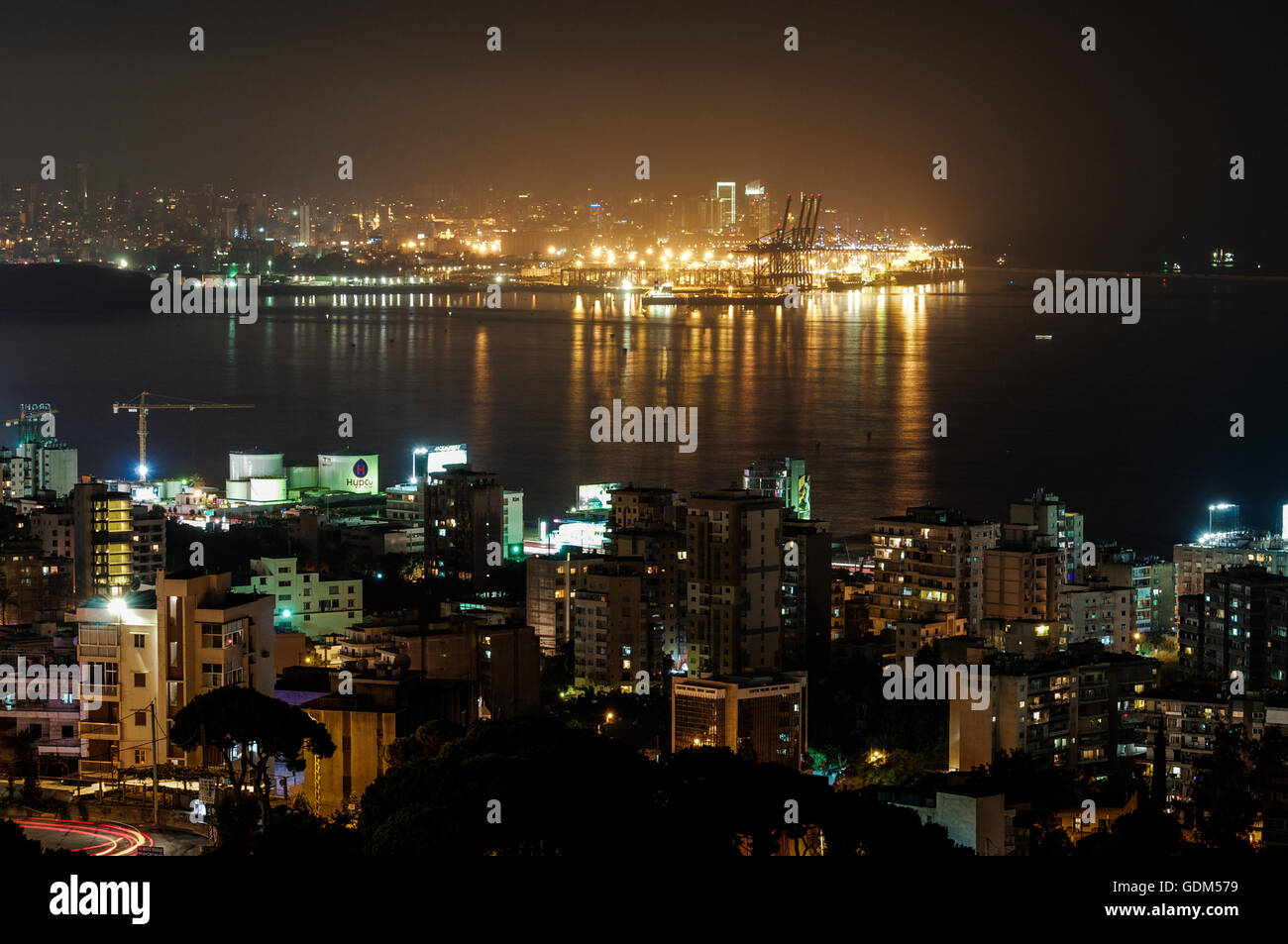 Night cityscape of Downtown Beirut, Lebanon Stock Photo - Alamy