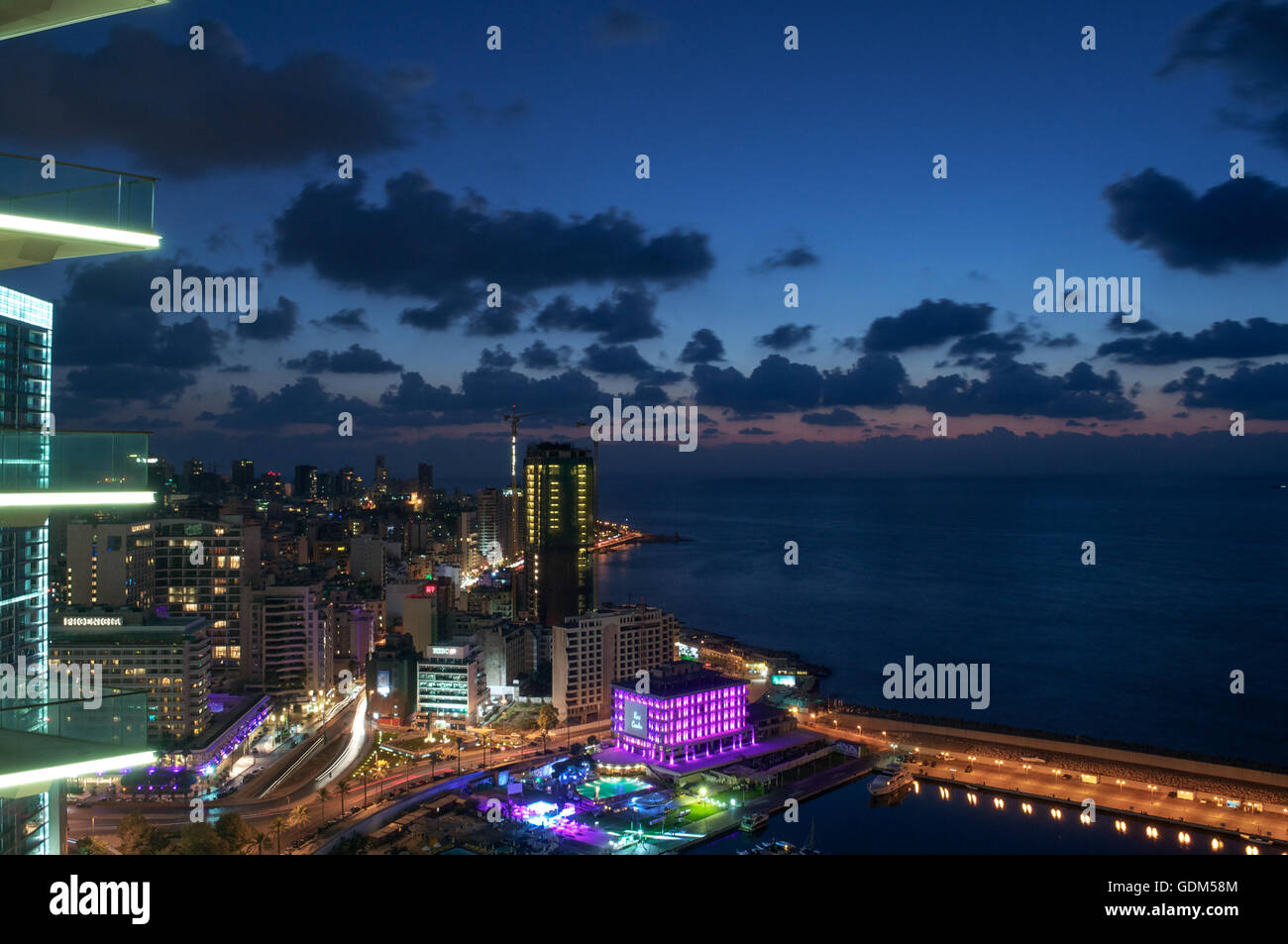 Beirut cityscape at night time Stock Photo - Alamy