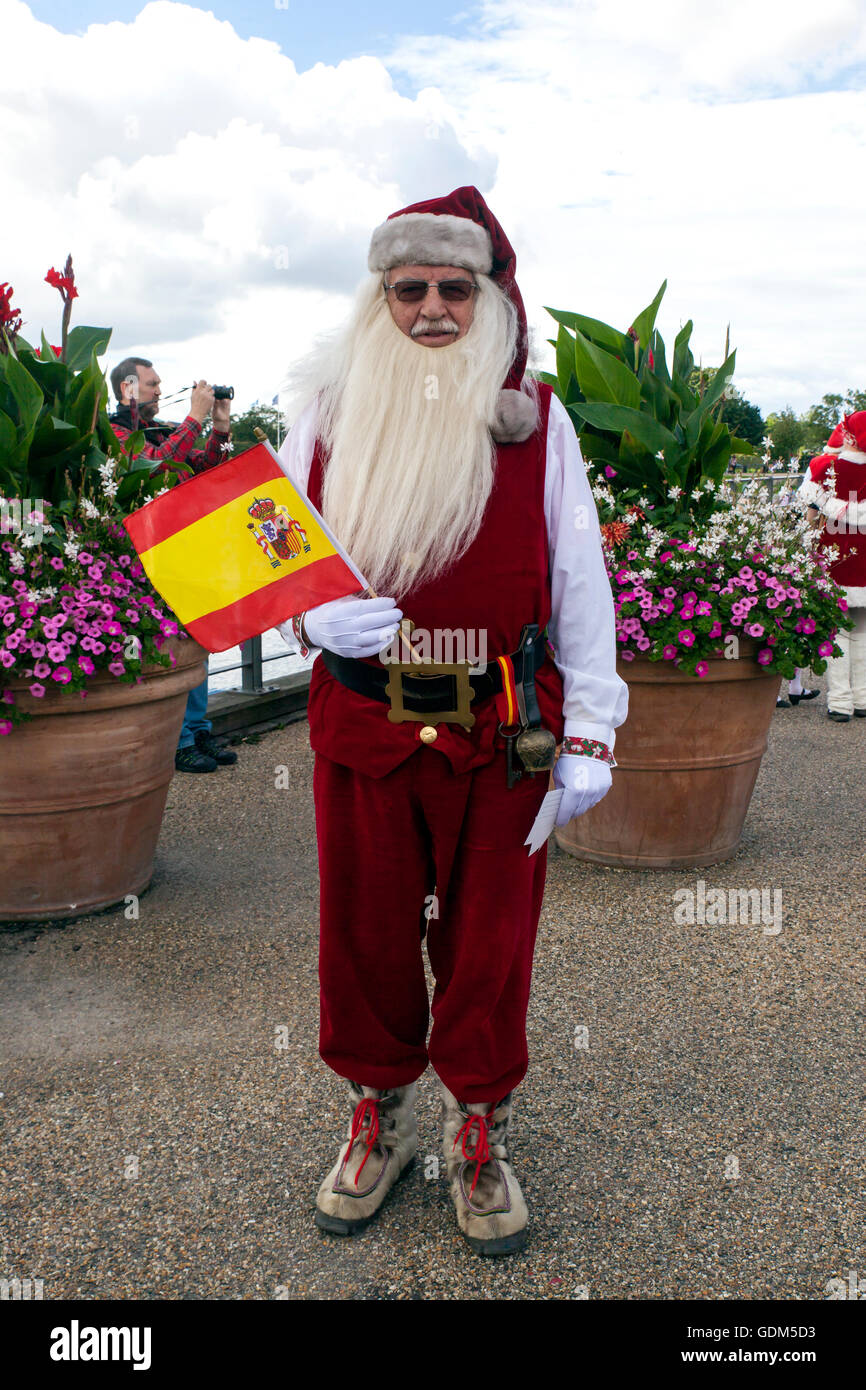 Copenhagen, Denmark – July 18, 2016: A Santa Claus from Spain who ...