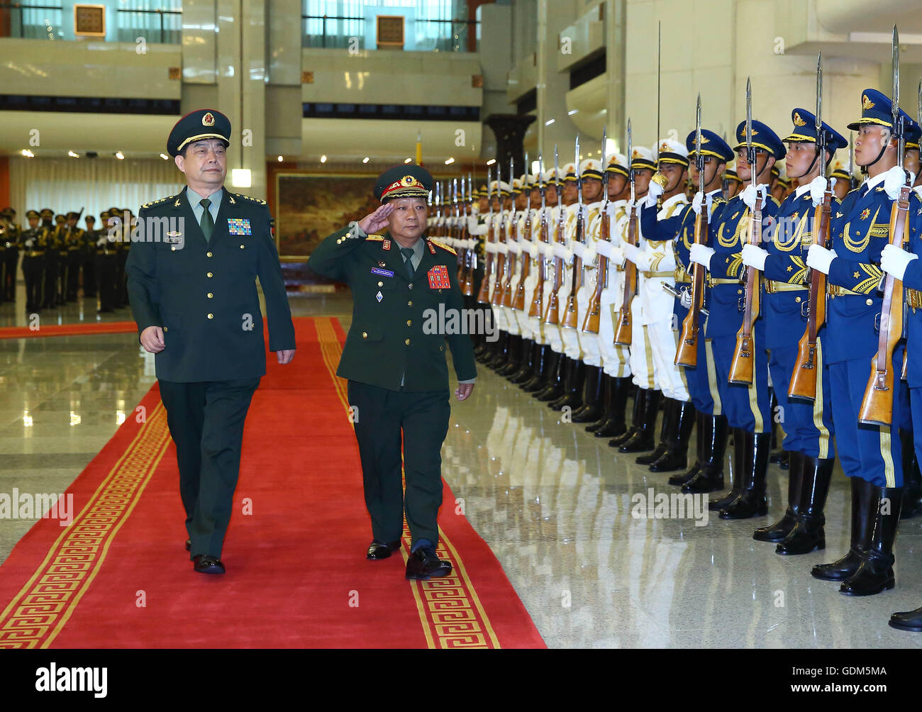 Beijing, China. 18th July, 2016. Chinese Defense Minister Chang Wanquan ...