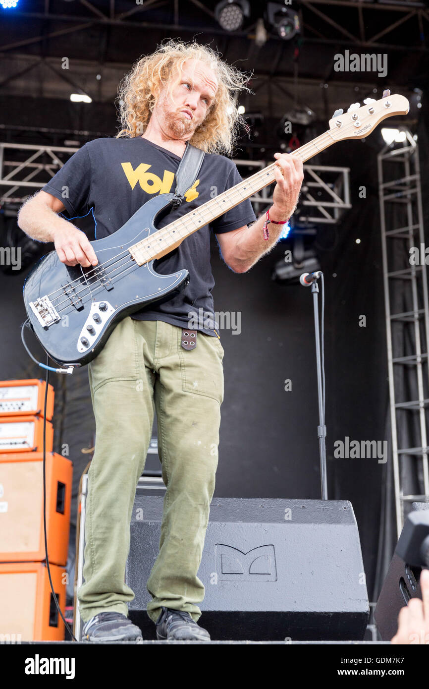 Chicago, Illinois, USA. 17th July, 2016. Bassist MIKE DEAN of Corrosion ...