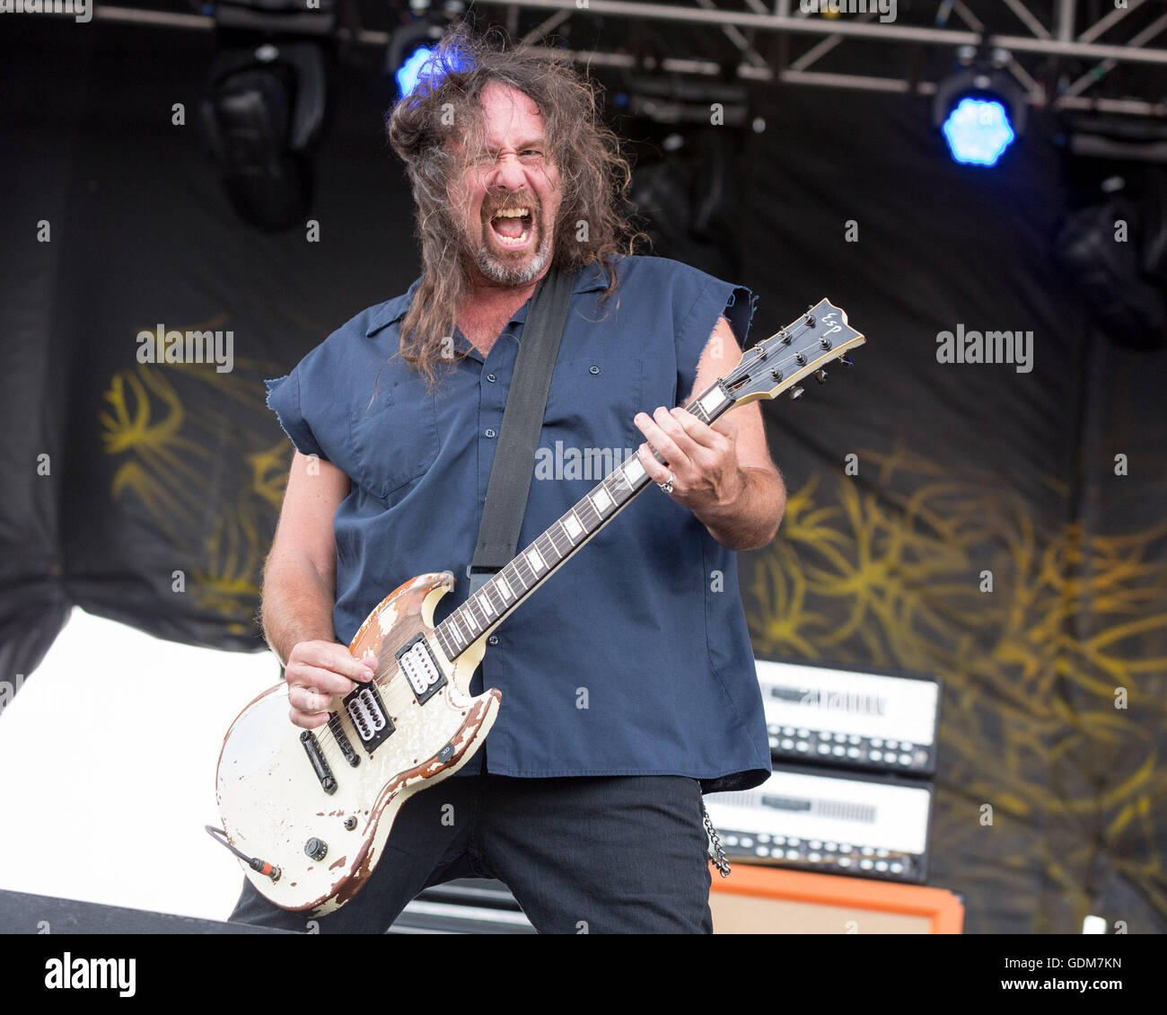 Chicago, Illinois, USA. 17th July, 2016. Musician WOODY WEATHERMAN of ...