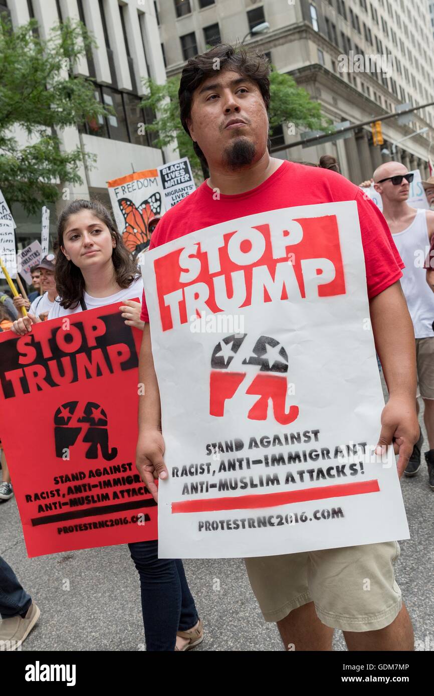 Downtown cleveland ohio protest march hi-res stock photography and ...