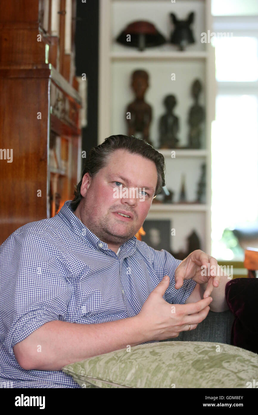 Hamburg, Germany. 23rd June, 2016. Art collector Rik Reinking gives an ...