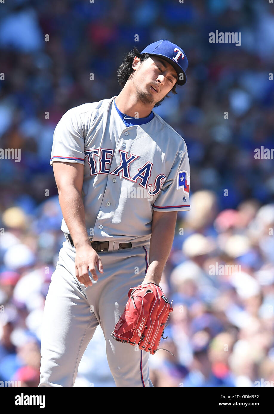 Chicago, Illinois, USA. 16th July, 2016. Yu Darvish (Rangers) MLB ...