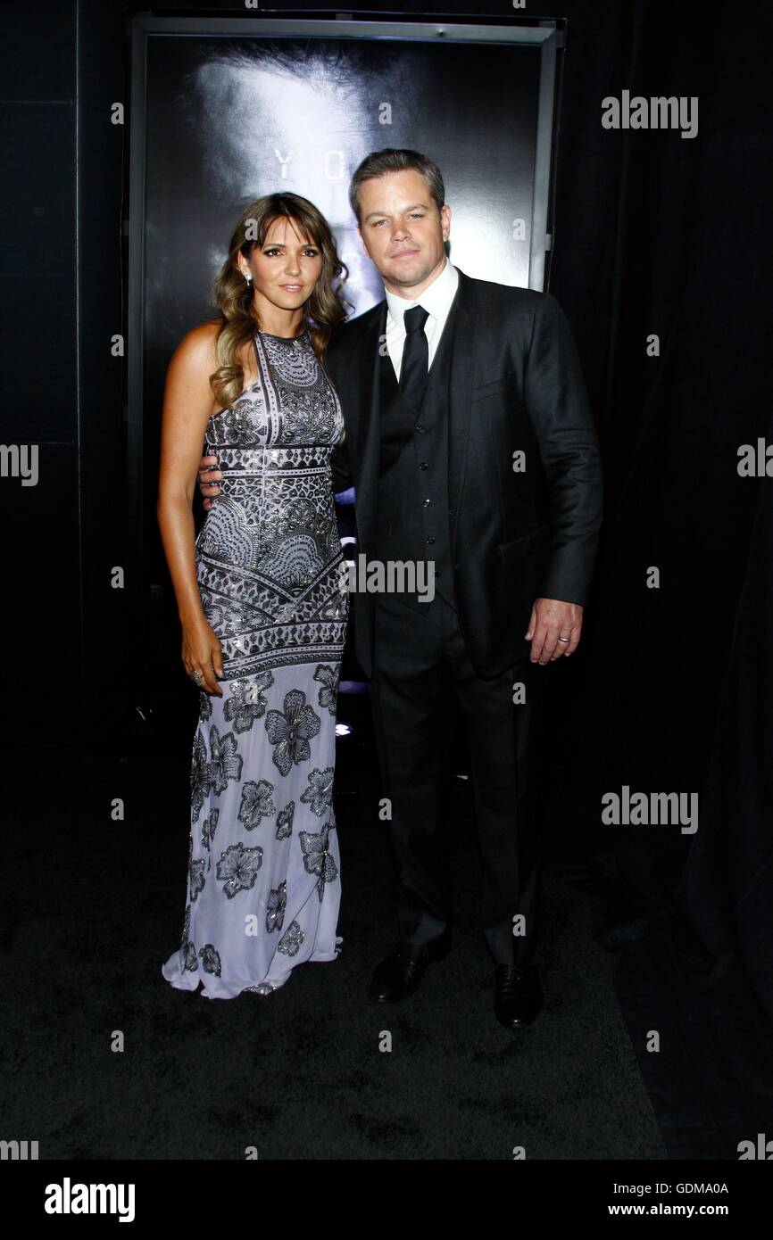 Las Vegas, NV, USA. 18th July, 2016. Luciana Barroso, Matt Damon at ...