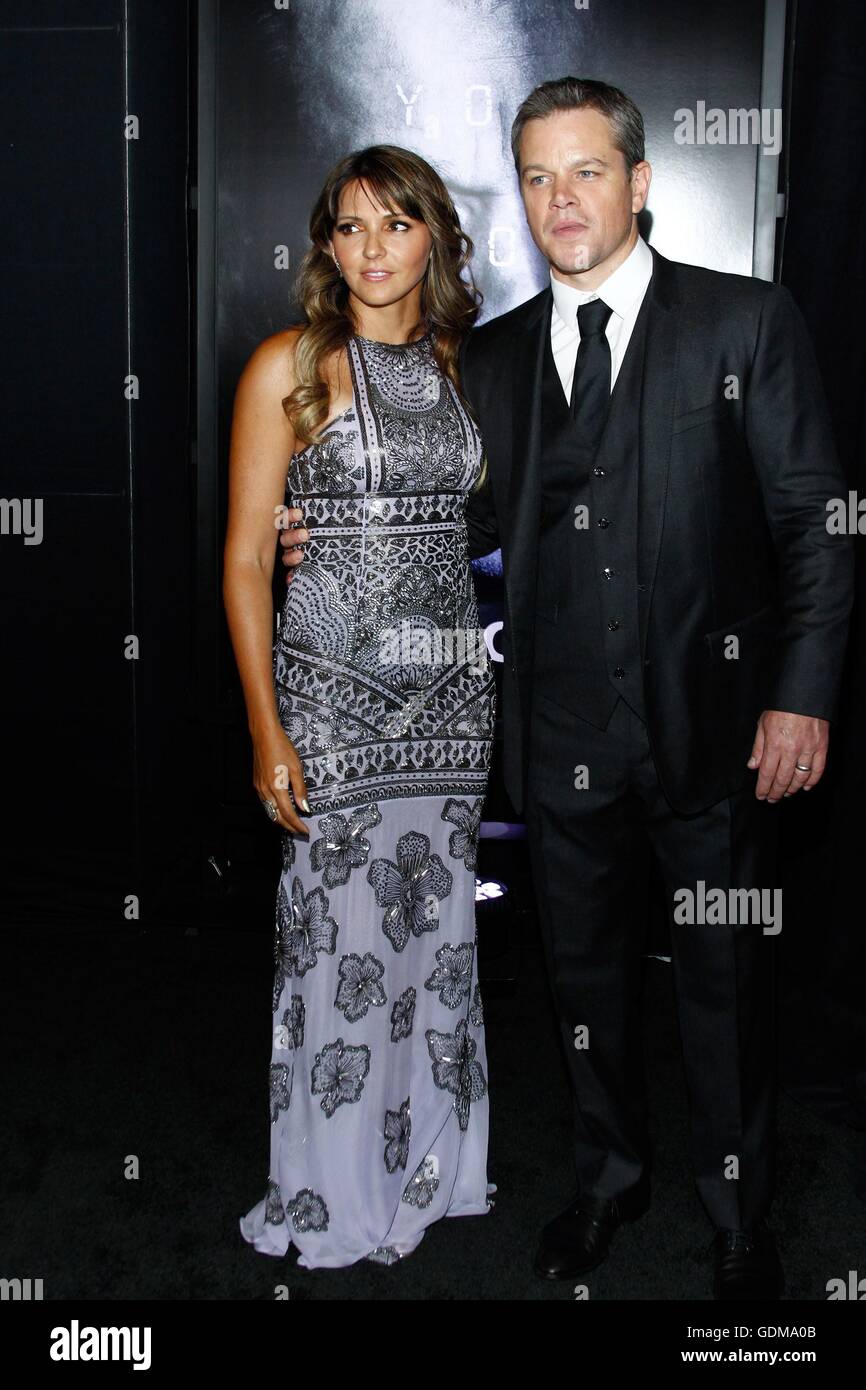 Las Vegas, NV, USA. 18th July, 2016. Luciana Barroso, Matt Damon at ...