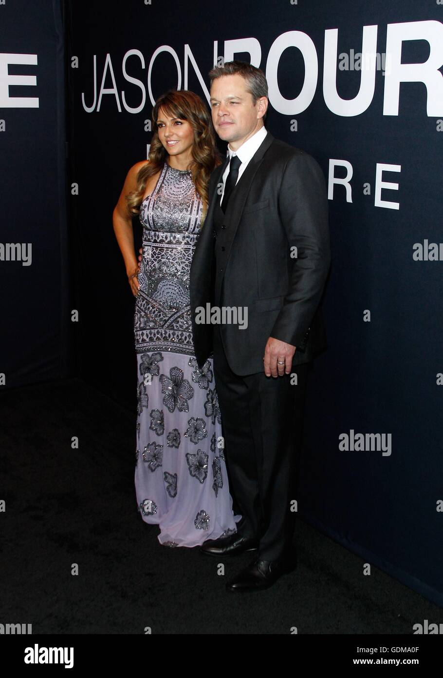 Las Vegas, NV, USA. 18th July, 2016. Luciana Barroso, Matt Damon at ...