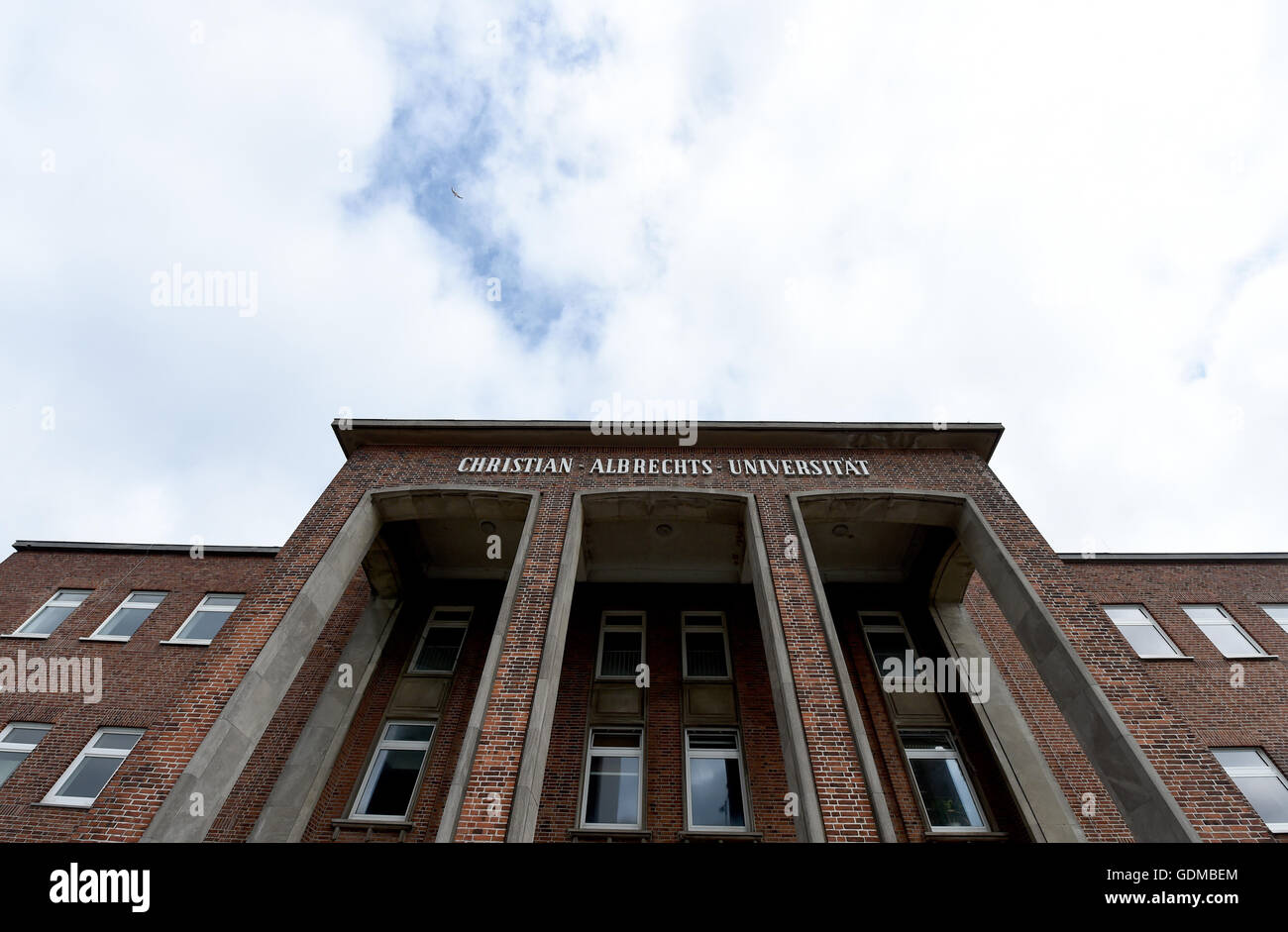 A view of a building written with the lettering of Christian Albrechts ...