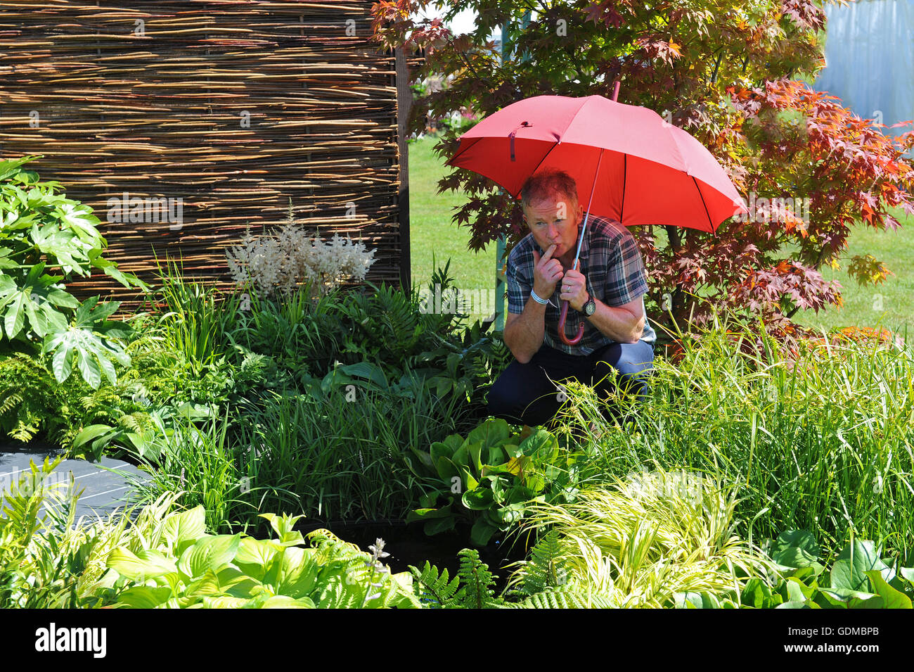 Tatton RHS Flower Show. Picture shows TV garden presenter Toby Buckland ...