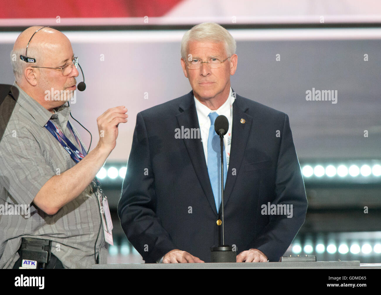 United States Senator Roger Wicker (Republican of Mississippi), right ...